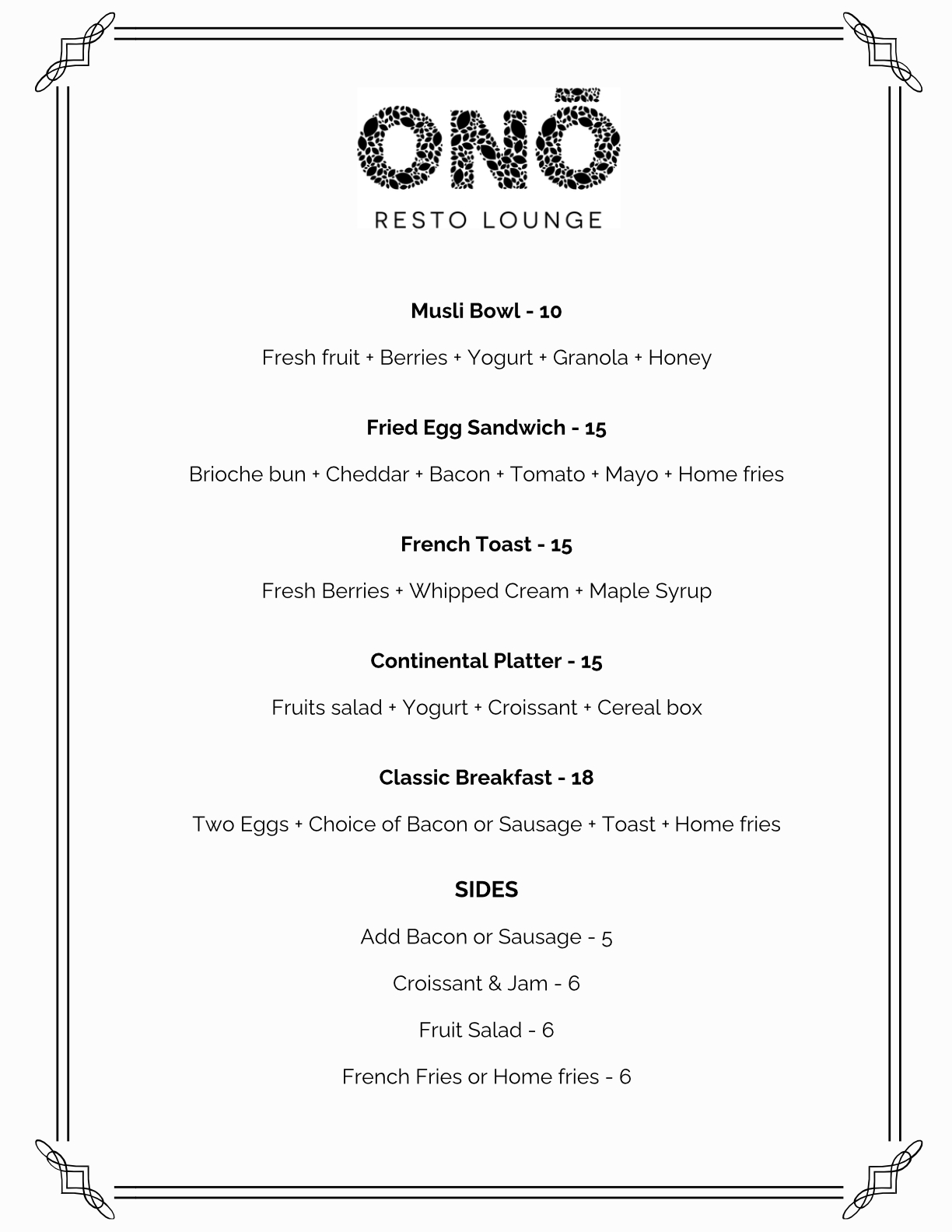 ONO Restaurant in Gatineau - ONO EXPÉRIENCE