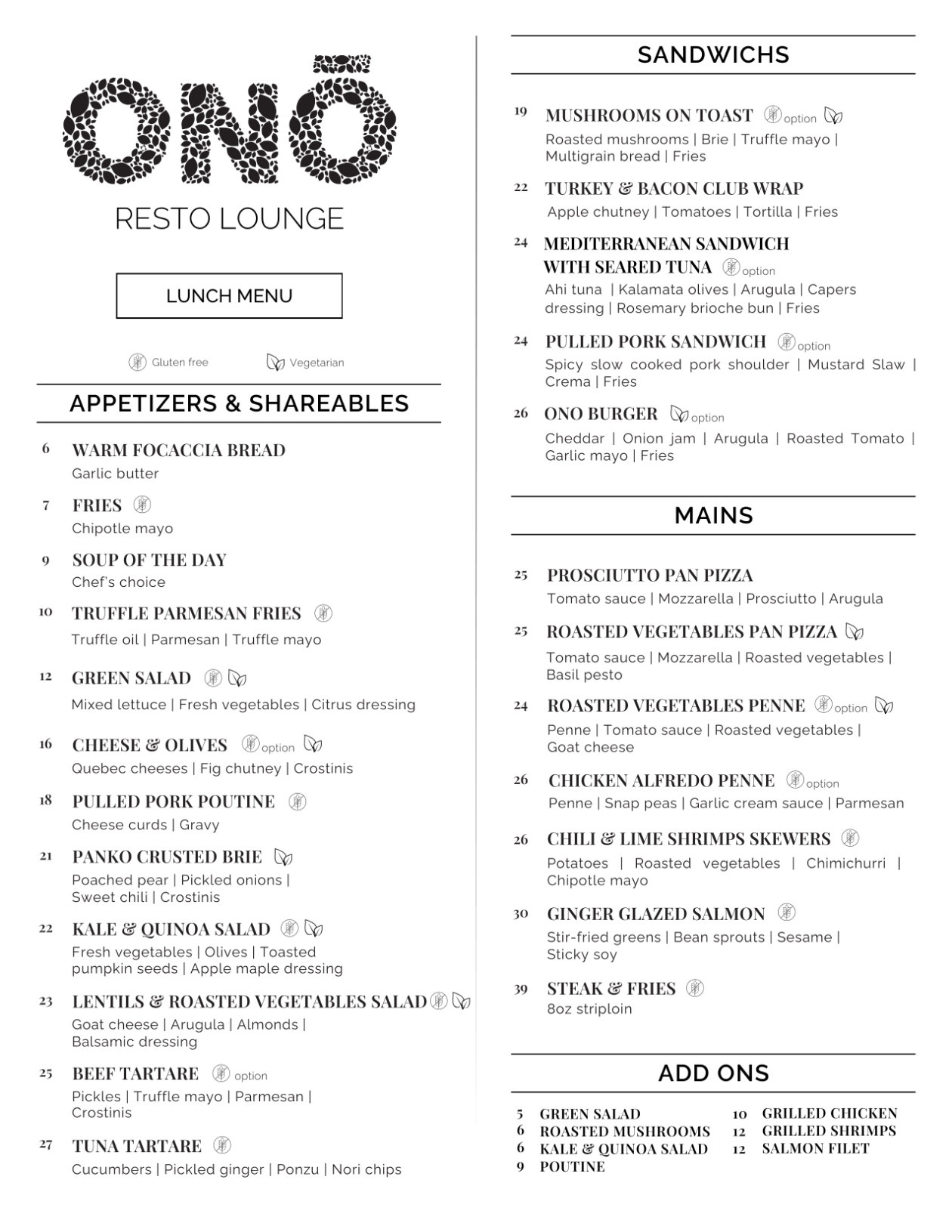 ONO Restaurant in Gatineau - ONO EXPÉRIENCE